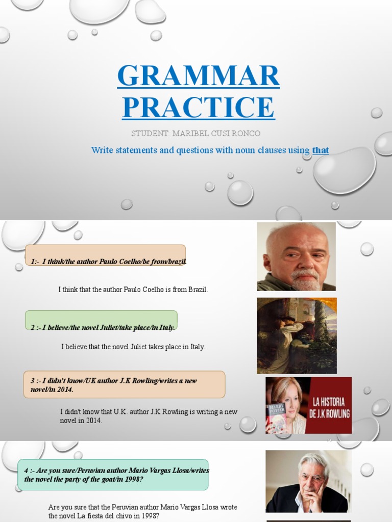 Grammar Practice-UNIT 3 | PDF