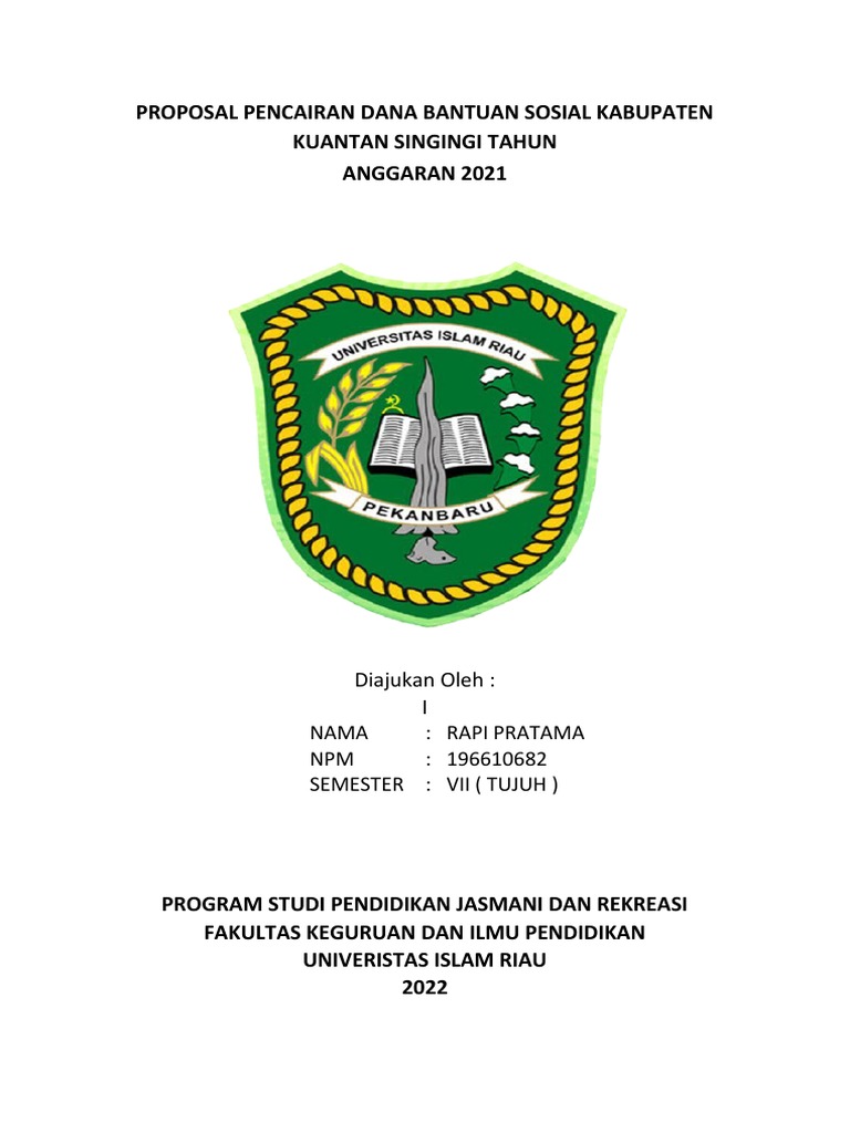 Proposal Permohonan Pencairan Rapi | PDF