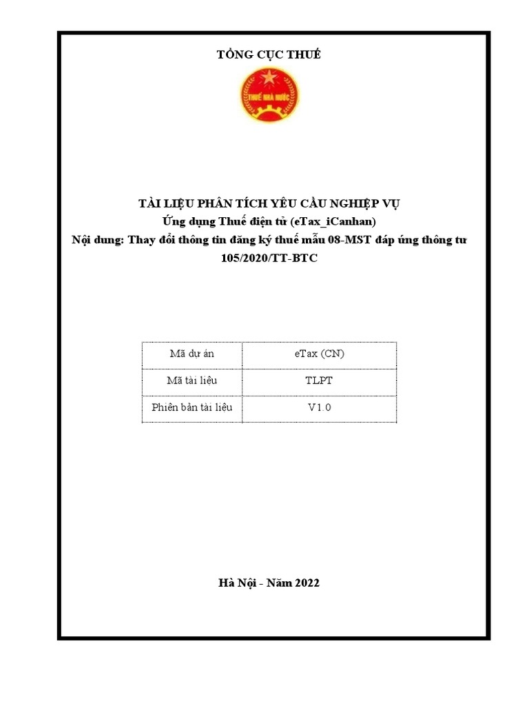 ICanhan TLPT ThayDoiThongTin 08-MST | PDF