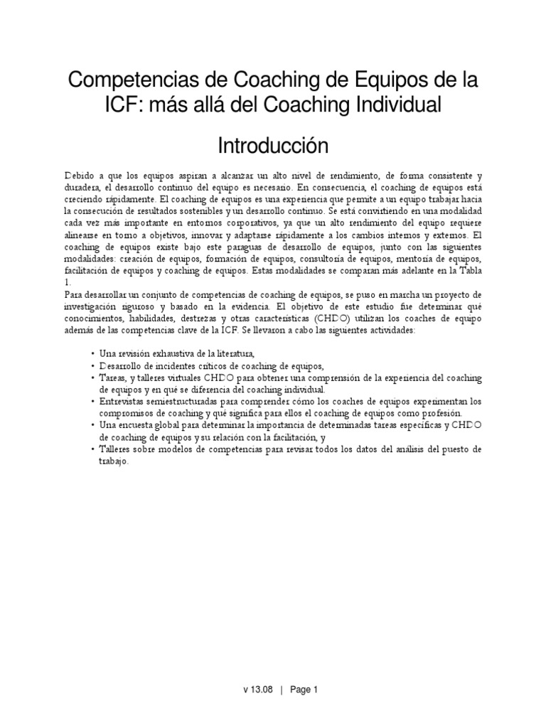 ICF Team Coaching Competencies Moving Beyond One To One Coaching Add On ...