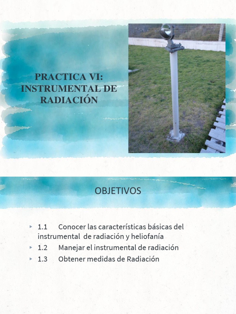 06 PRACTICA VI Instrumental de Radiación | PDF | Temperatura | Herida