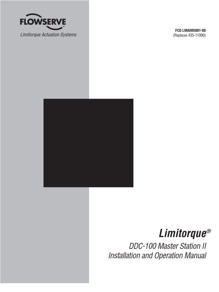Limitorque: DDC-100 Master Station II Installation and Operation Manual ...