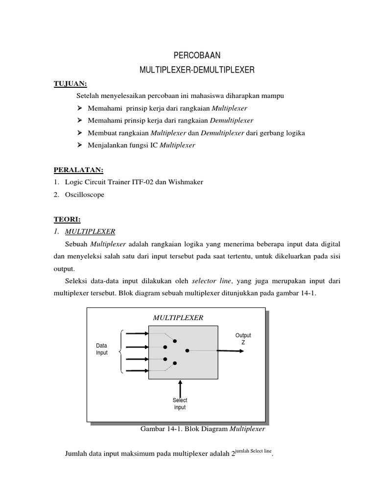 Percobaan Mux Demux | PDF