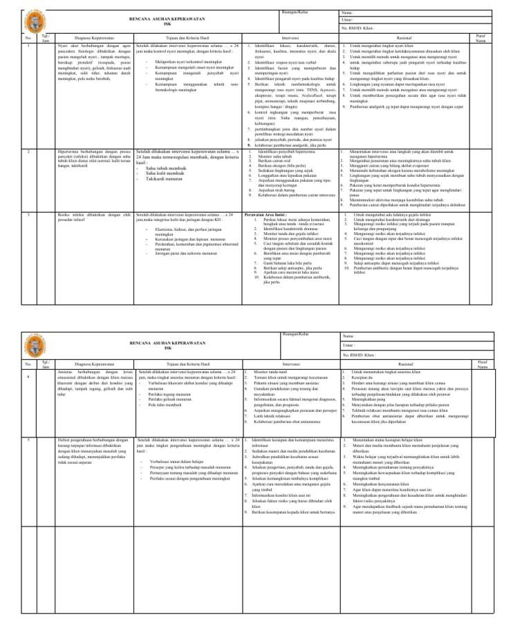 Rencana Asuhan Keperawatan ISK | PDF
