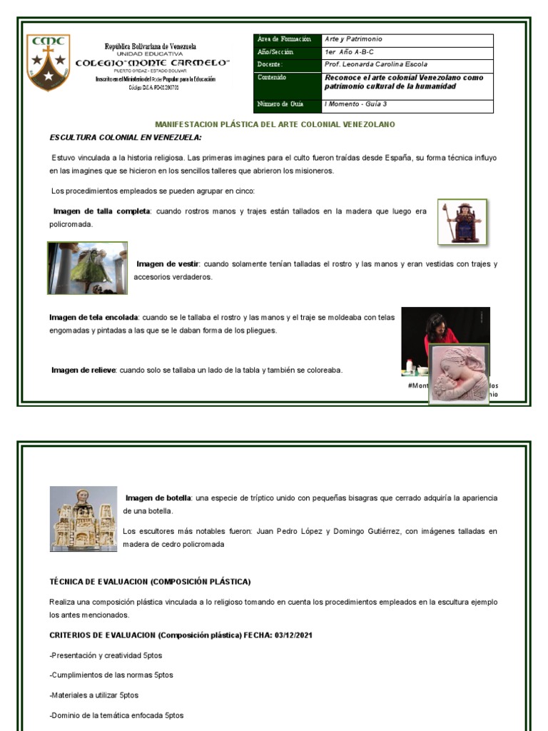 Arte y Patrimonio 1er Año | PDF | Escultura | Estética