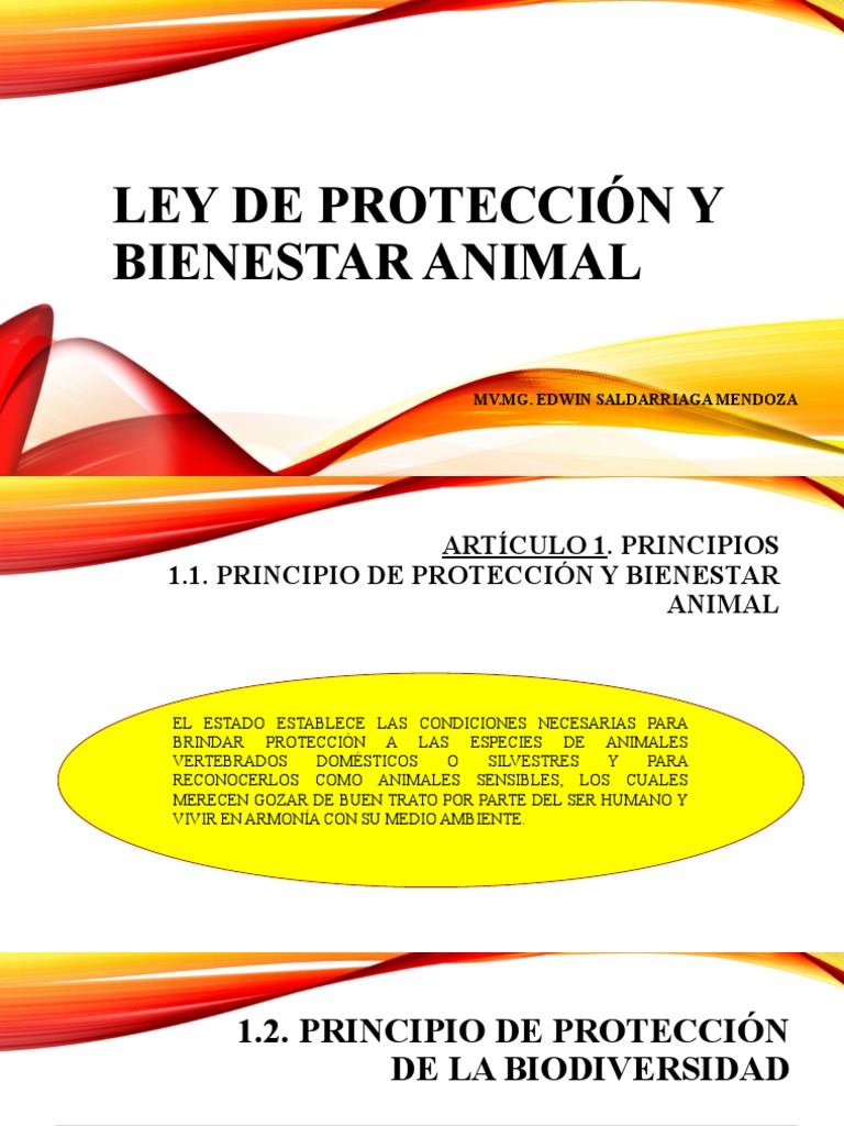 Ley de Protección y Bienestar Animal | PDF | Bienestar de los animales | Fauna
