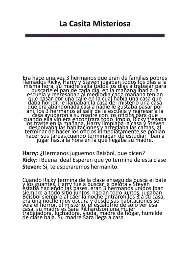 La Casa Misteriosa | PDF