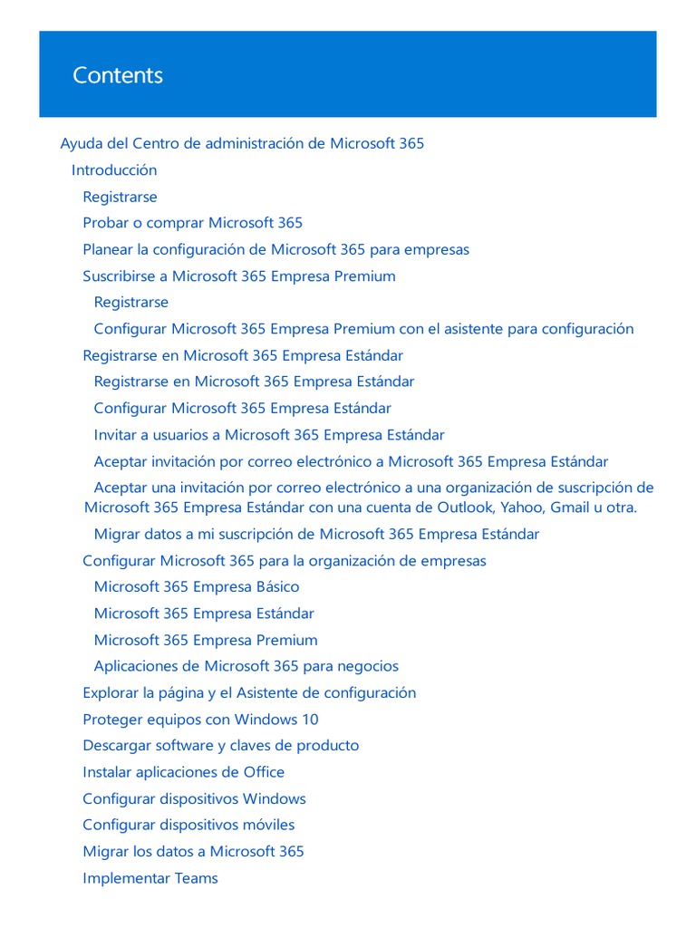 Ayuda Del Centro de Administración de Microsoft365 | PDF | Microsoft | Microsoft Office