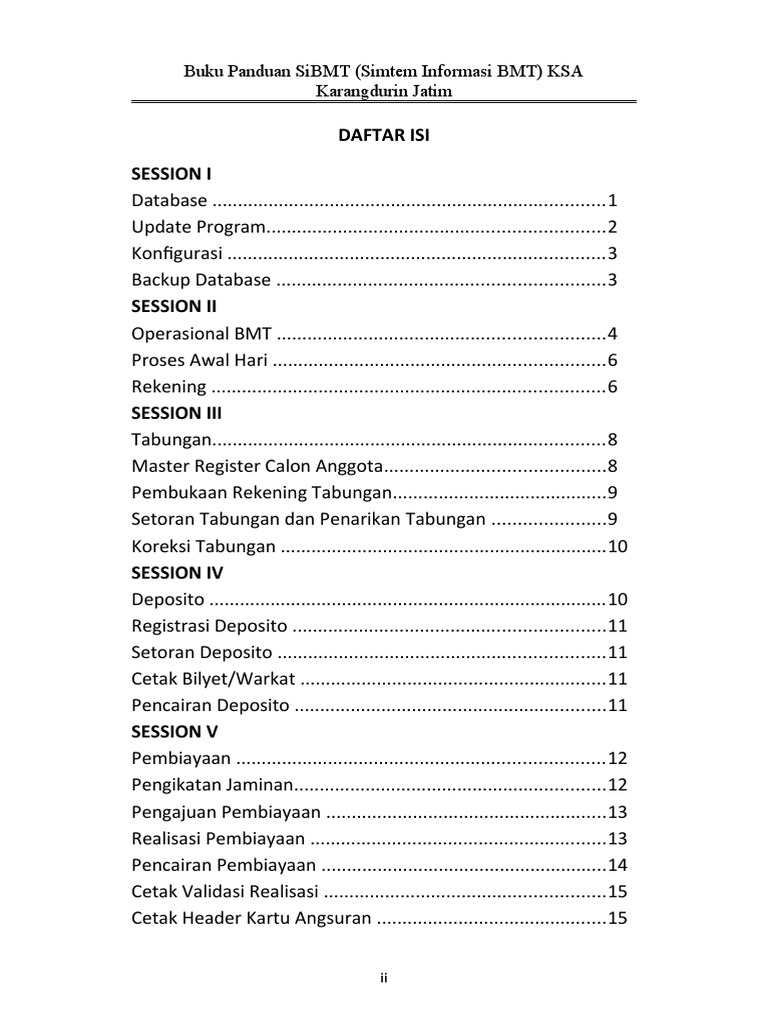 SISTEM INFORMASI MANAJEMEN BMT | PDF