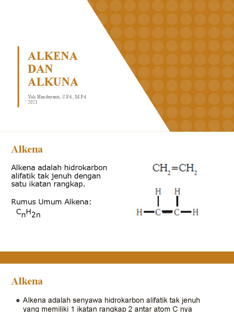 Panduan Lengkap Alkena dan Alkuna | PDF | Sains & Matematika