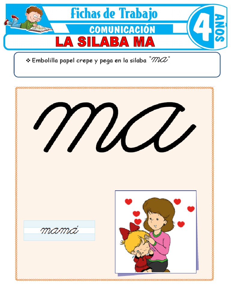La Silaba MA para Ninos de 4 Anos | PDF
