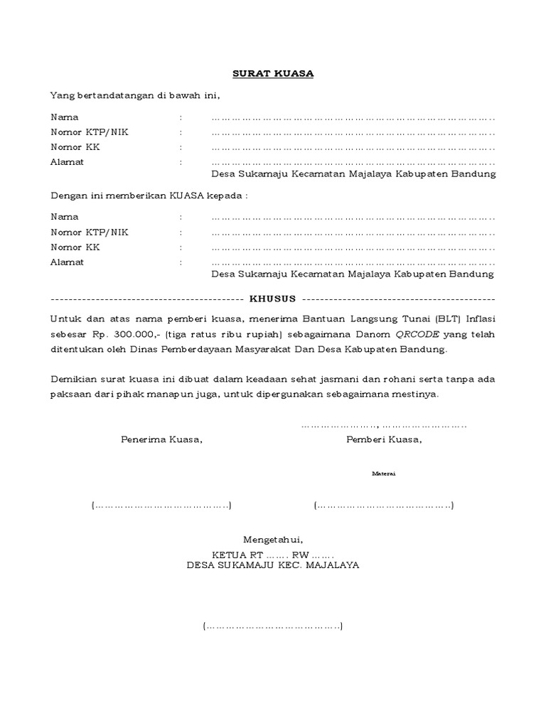 Kuasa KPM BLT Inflasi | PDF