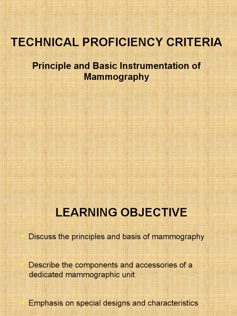 Technical Proficiency Criteria | PDF | X Ray | Radiography