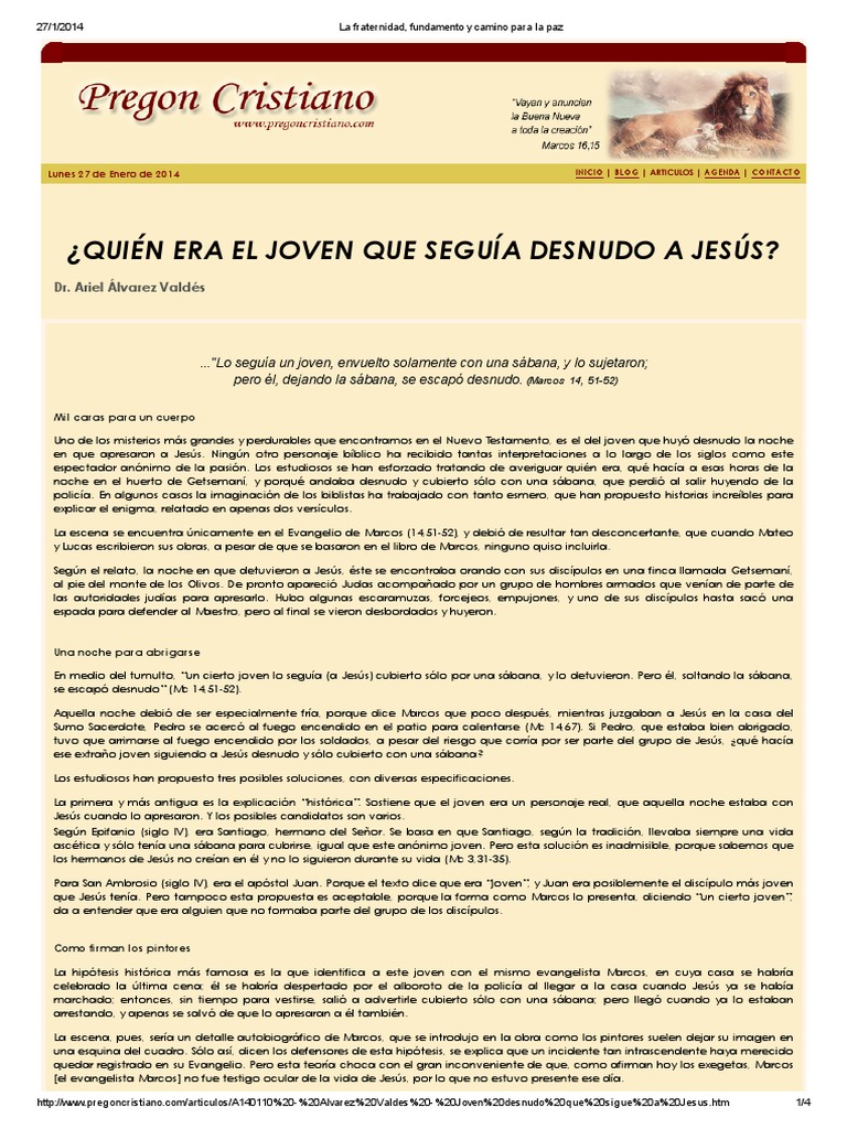 Ariel Álvarez Valdés (2014) - Quién Era El Joven Que Seguía Desnudo A ...