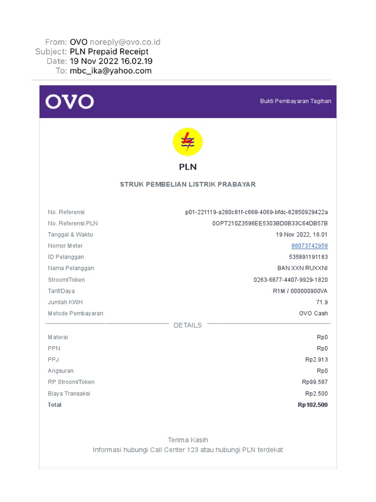 PLN Prepaid Receipt | PDF
