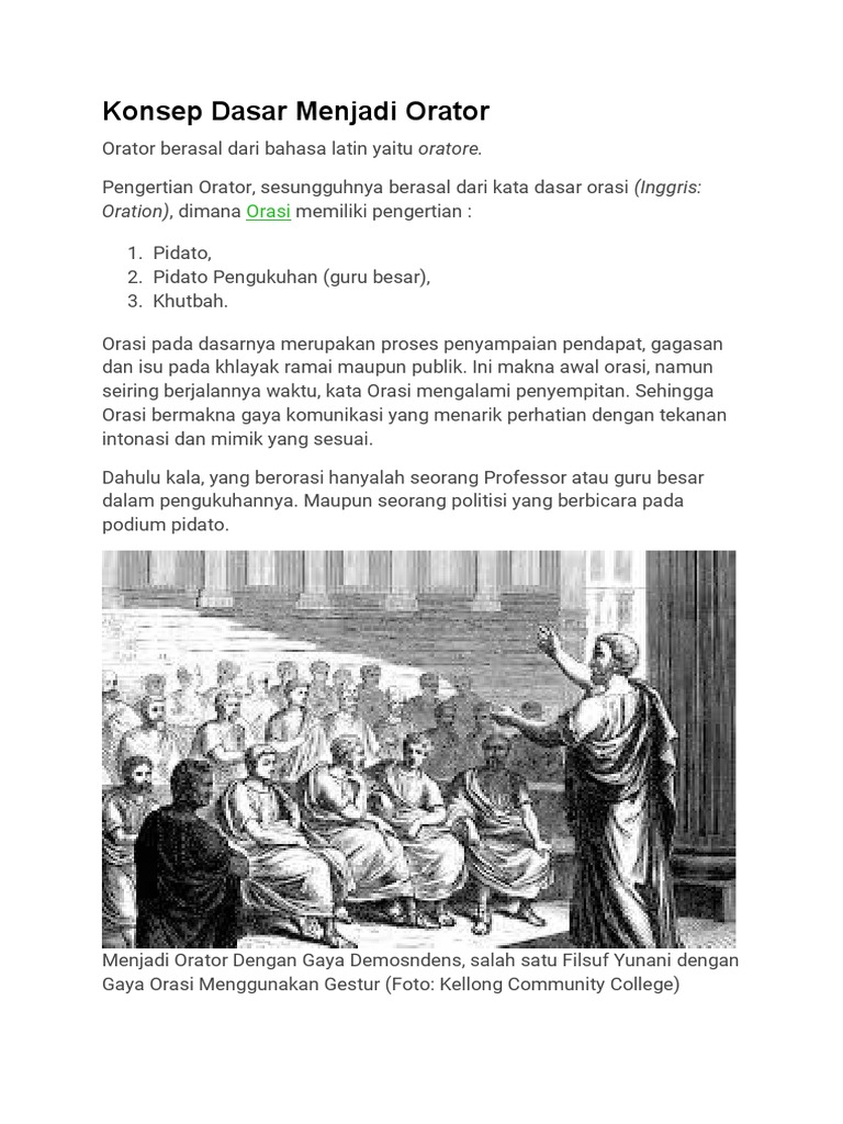 Konsep Dasar Menjadi Orator | PDF