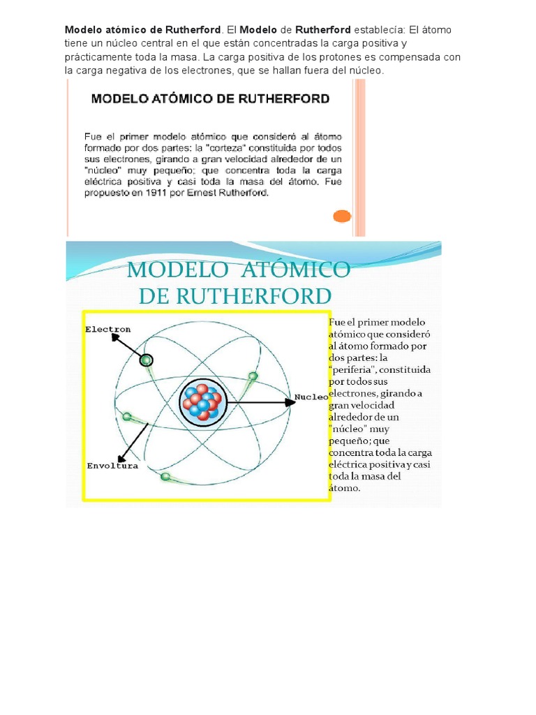 Modelo Atómico de Rutherford | PDF