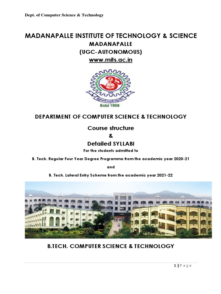 B.Tech CST R20 | PDF | Integral | Calculus