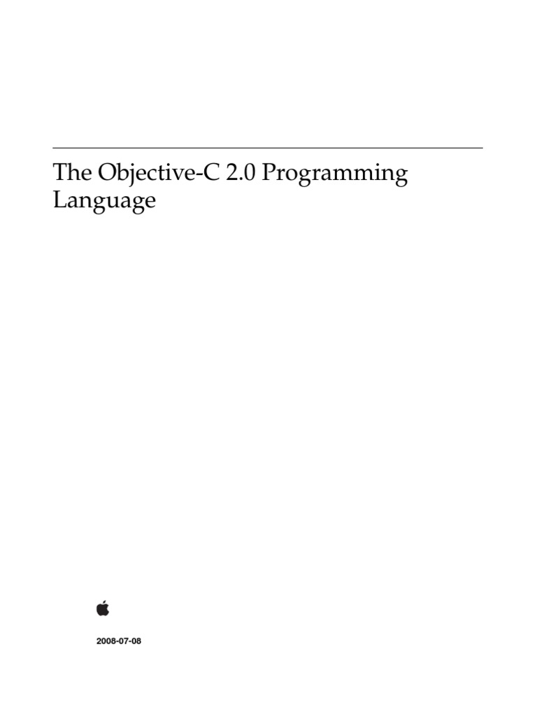 The Objective-C 2.0 Programming Language | PDF | Objective C | Class ...