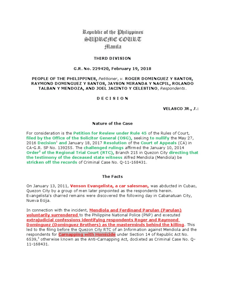 Court Strikes Testimony in Carnapping Case | PDF | Witness | Miranda ...