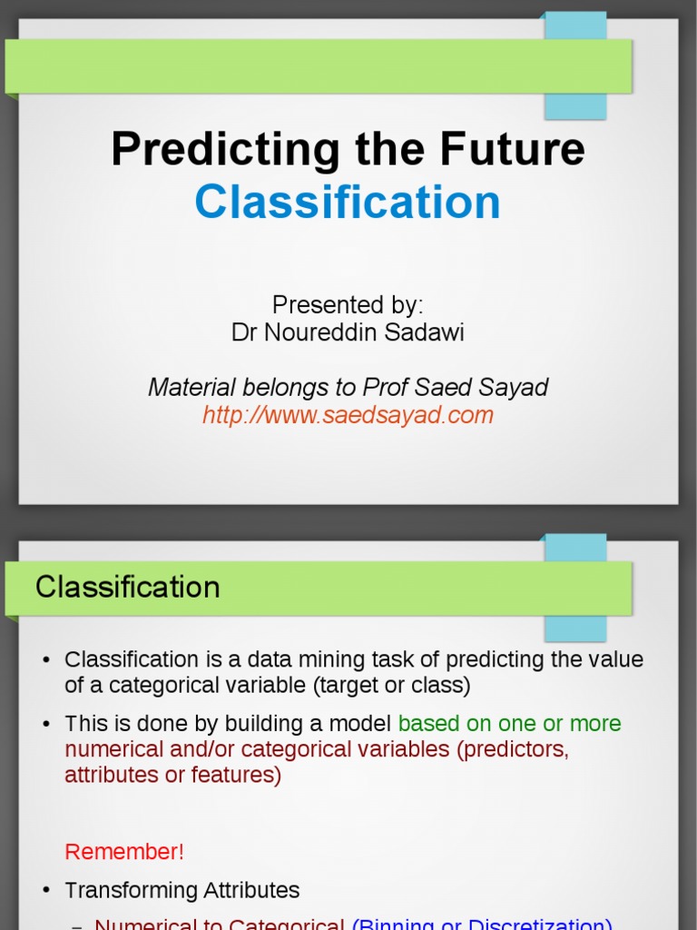 Classification Modeling Through Data Mining: An Overview of Common Classification Algorithms and ...