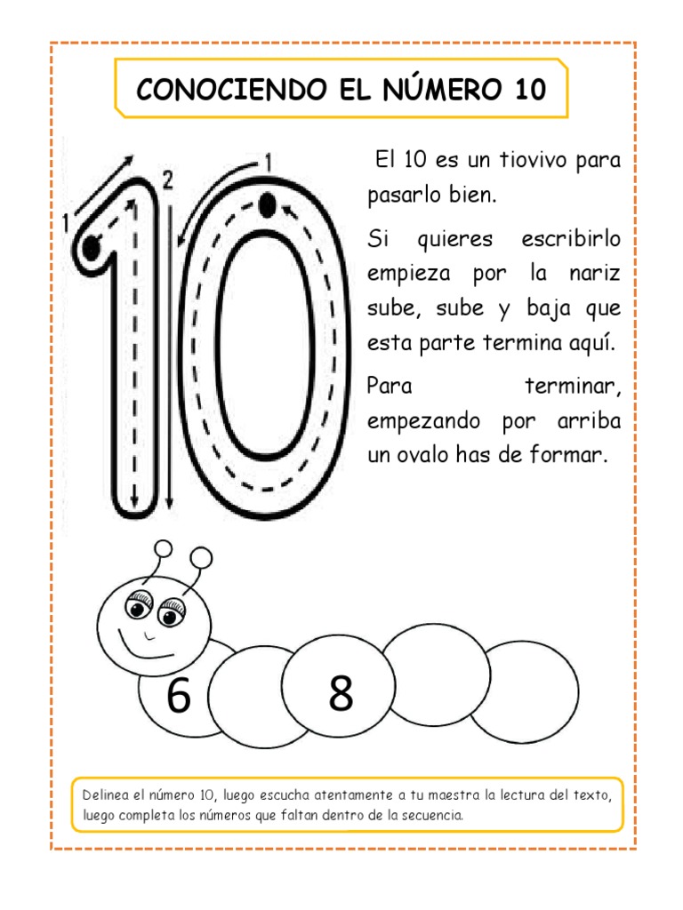 Actividades para aprender el número 10 | PDF