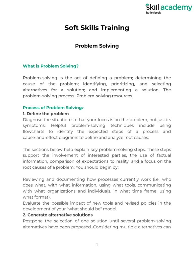 Problem Solving Notes | PDF | Swot Analysis | Cognition