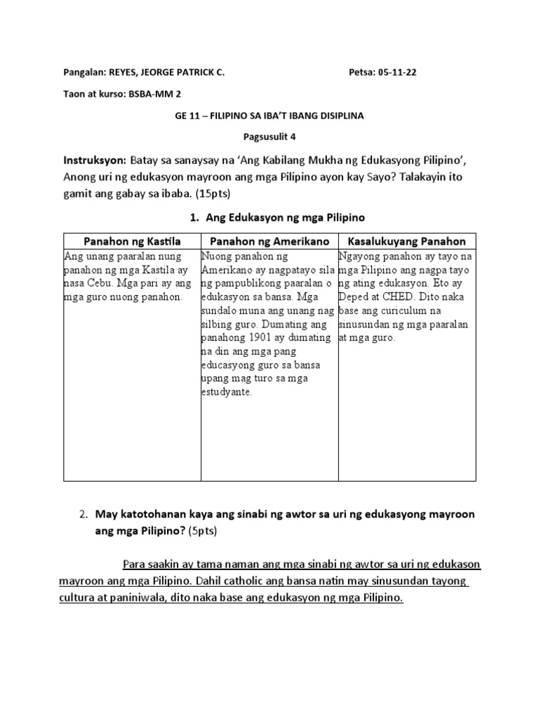 Reyes Ge11 Gawain4 | PDF