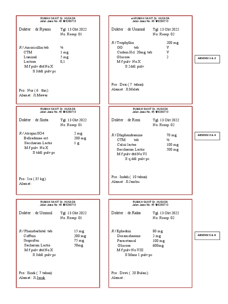 Resep Pulveres | PDF
