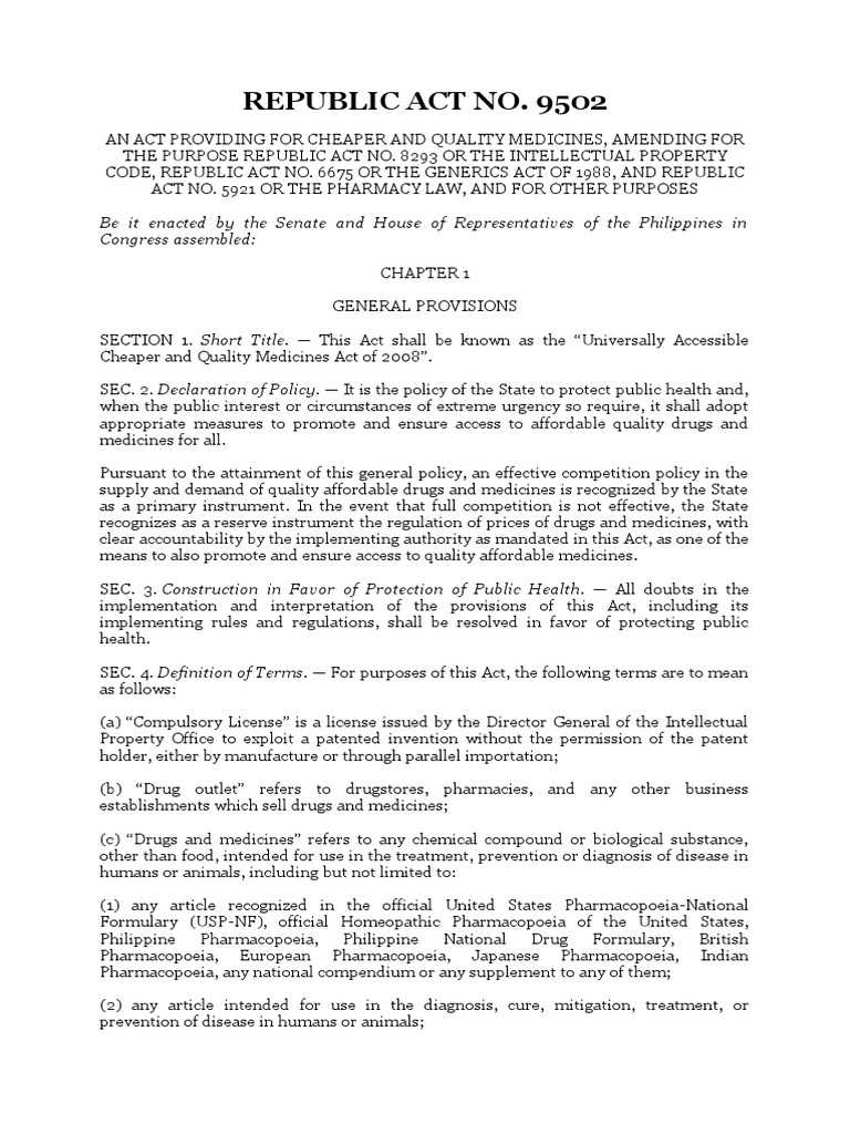 Ra 9502 | PDF | Patent | Generic Drug