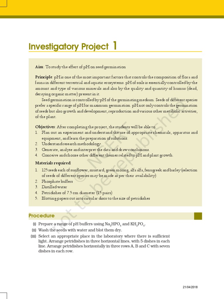 Investigatory Project 1 | PDF | Ph | Buffer Solution