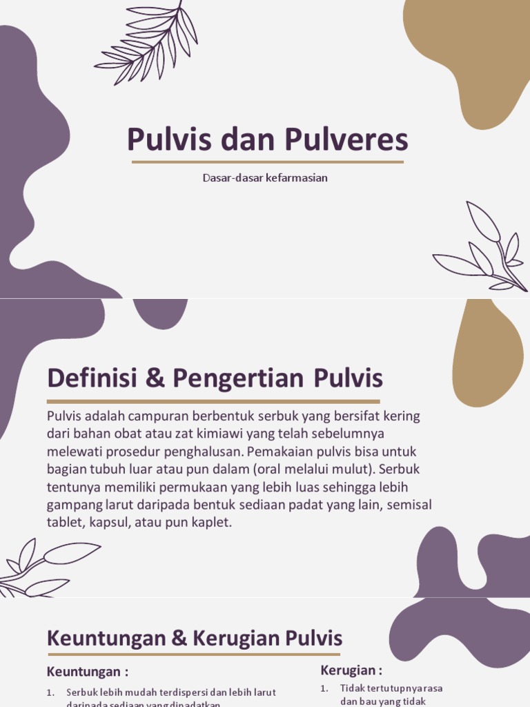 Kel. 3 - Pulvis & Pulveres | PDF | Kesehatan Holistik | Pengembangan Diri