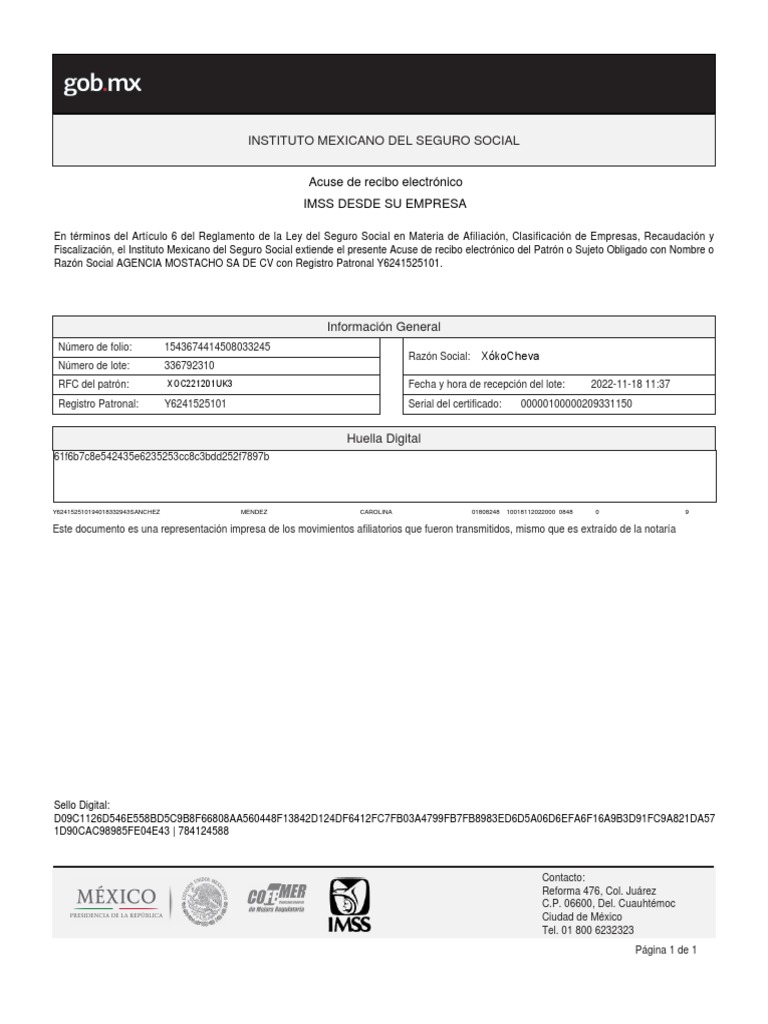 Acuse de Recibo Electronico | PDF