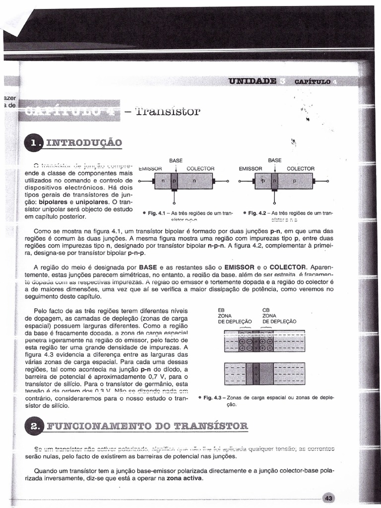 Funcionamento do Transístor Bipolar | PDF | Rede elétrica | Resistência ...