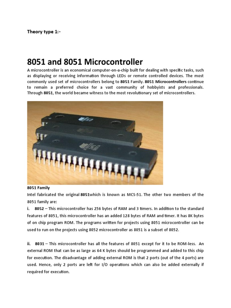 8051 Microcontroller Data | PDF | Microcontroller | Computer Science
