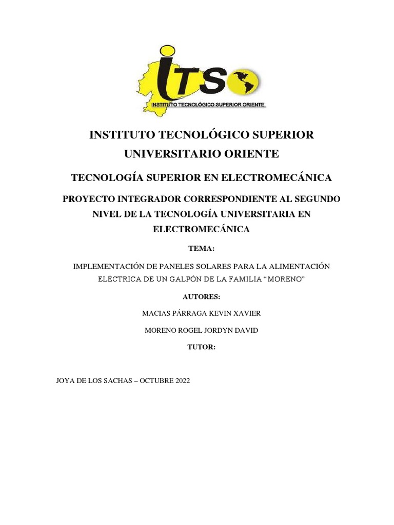 Paneles Solares para Galpón Avícola | PDF | Panel solar | Ingenieria ...