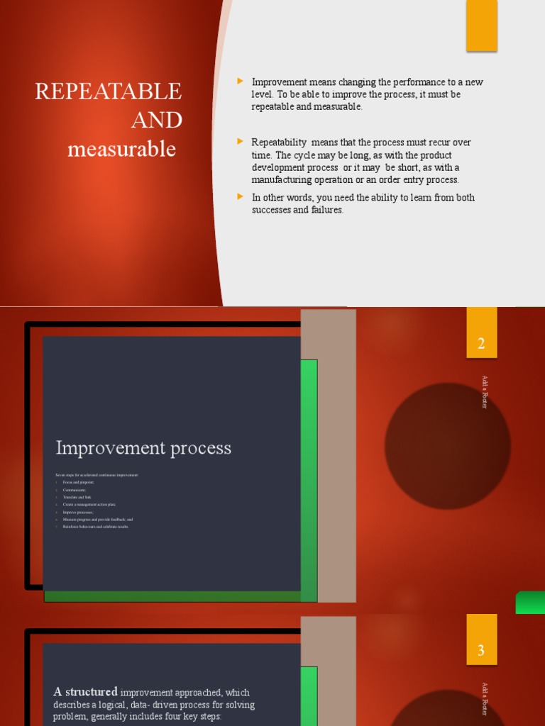 Repeatable and Measurable - Module 4 | PDF | Methodology | Business