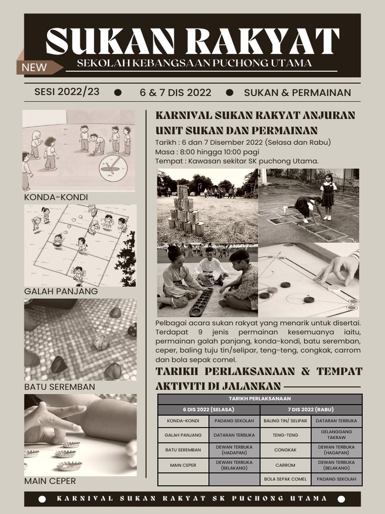 Poster Sukan Rakyat Skpu 2022 | PDF