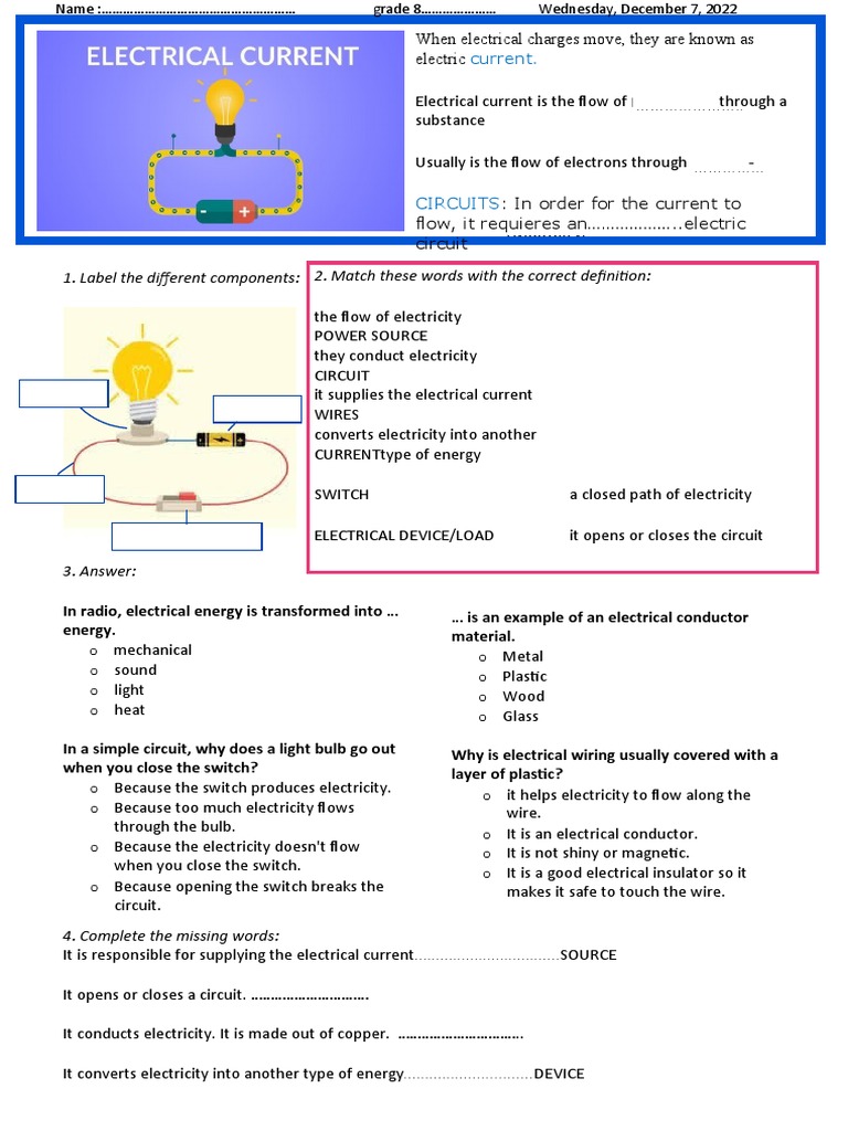 Electricity Charging Up Exam | PDF | Electricity | Electric Current