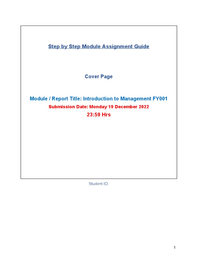 1A-KZ-Introduction To Management-Assignment Guide 1 | PDF | Business