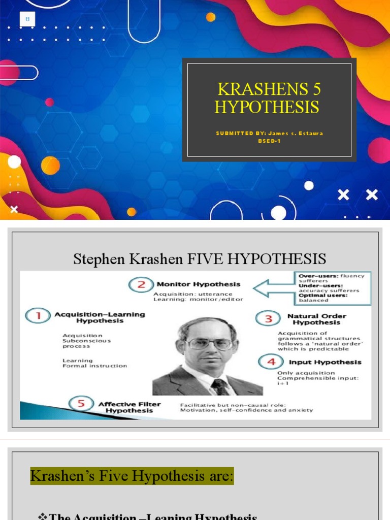 Krashen's Five Language Hypotheses | PDF | Language Acquisition ...