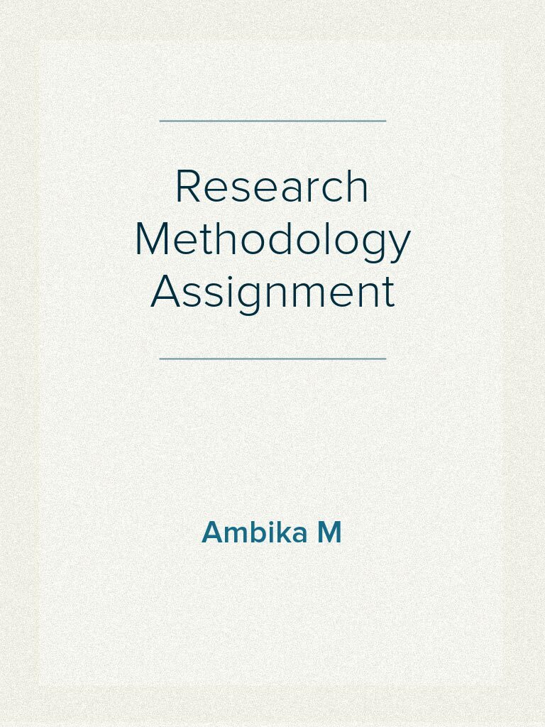 Research Methodology Assignment - NMIMS Global | PDF | Dependent And Independent Variables ...