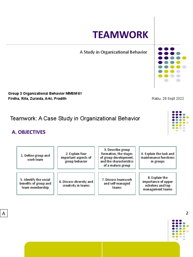Teamwork - OB Group 3 - Final | PDF | Leadership | Organizational Behavior