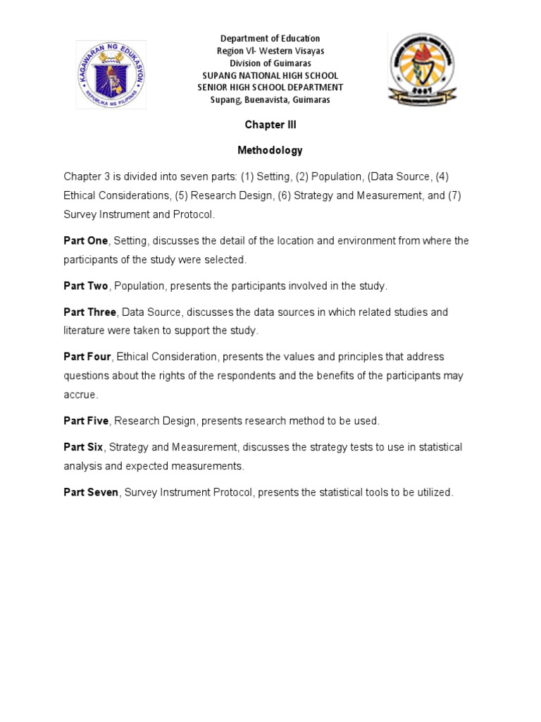 Chapter 3 Methodology Cansilayan-1 | PDF | Statistics | Survey Methodology