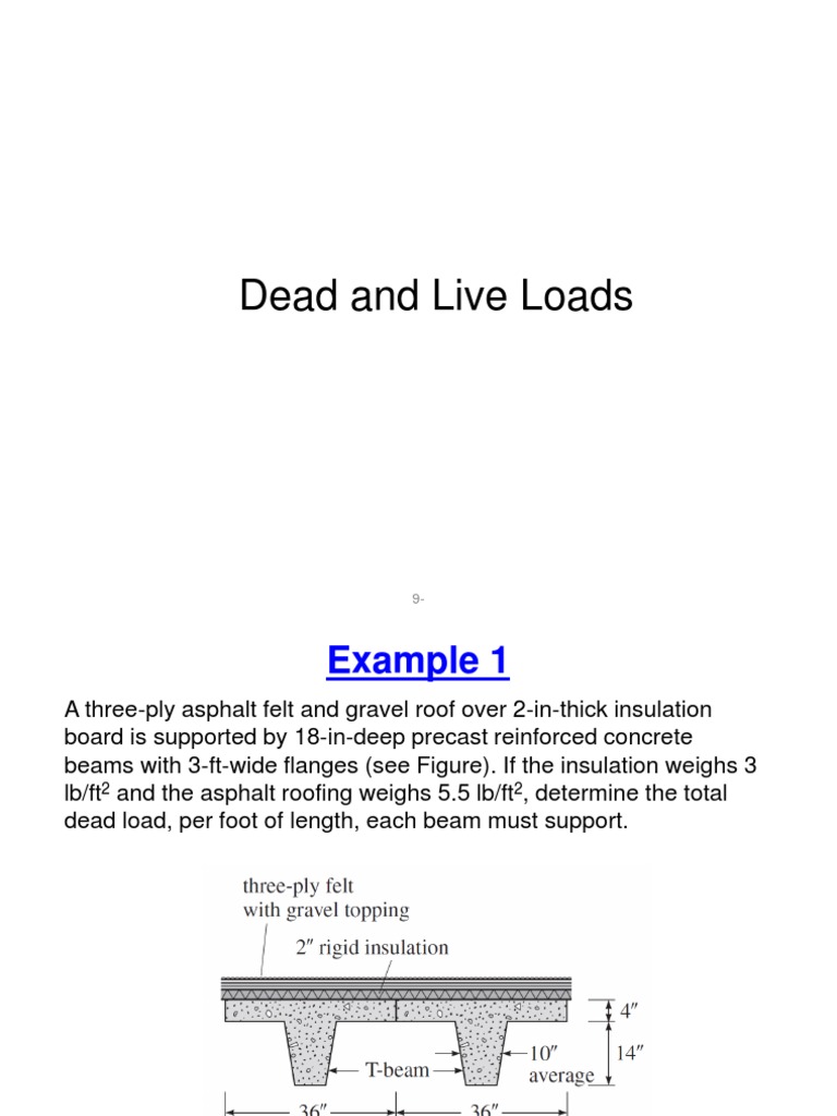 Dead and Live Loads | PDF | Beam (Structure) | Concrete