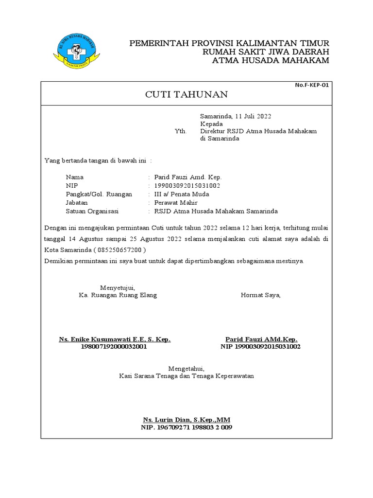 Blanko Surat Cuti | PDF