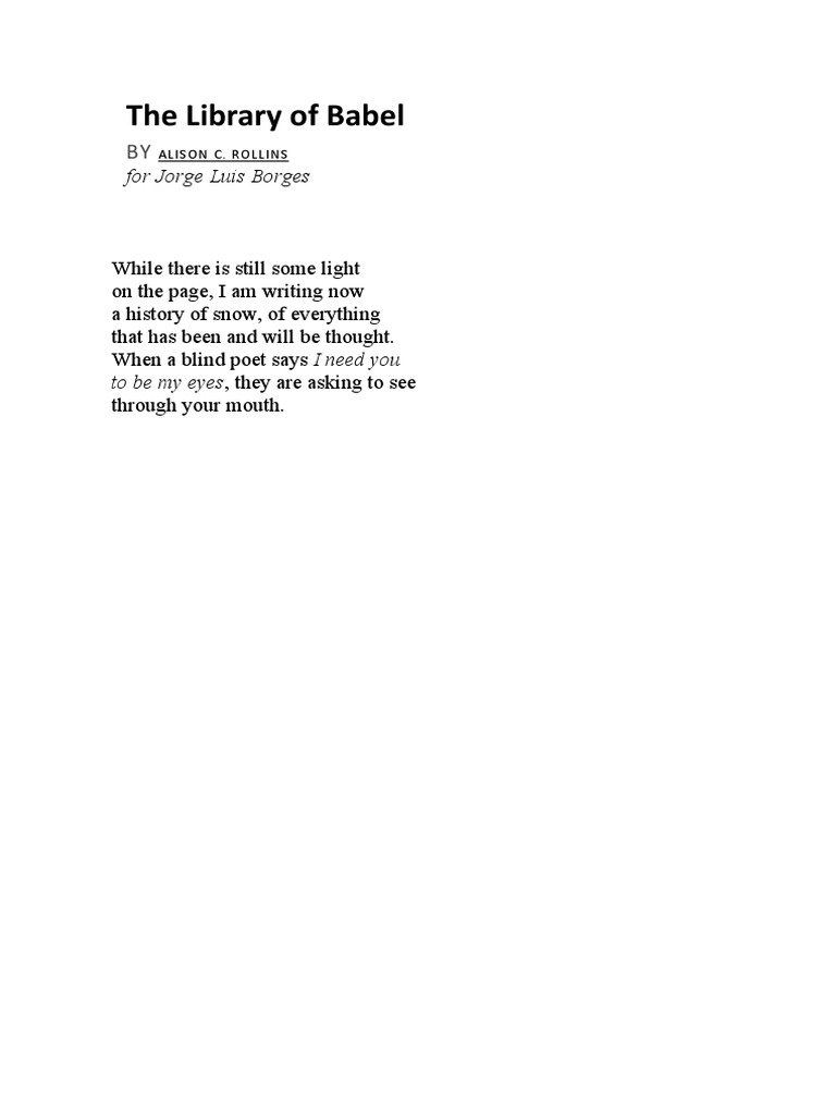 The Library of Babel | PDF