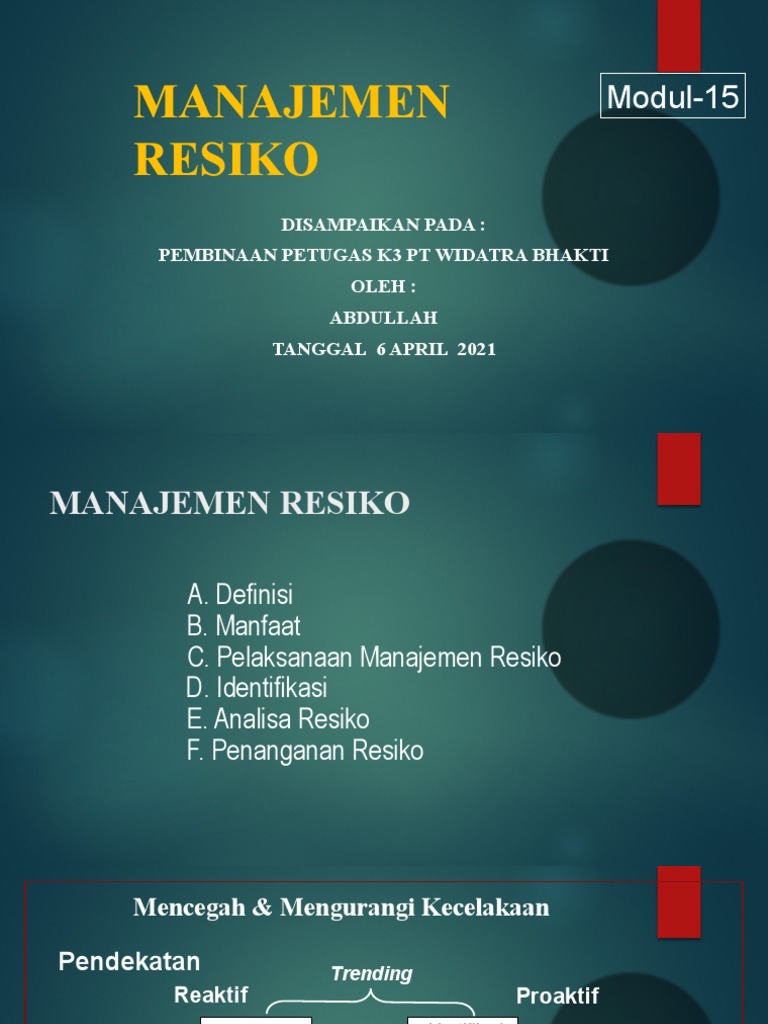 Manajemen Resiko | PDF