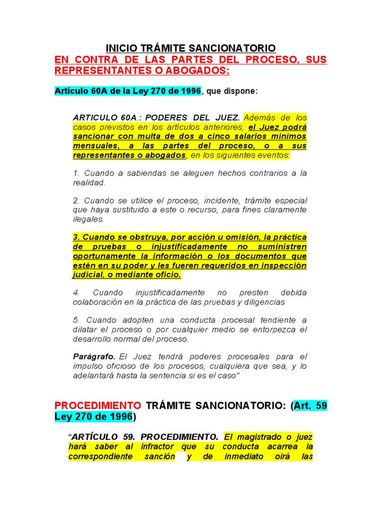 Inicio Trámite Sancionatorio | PDF | Juez | Multa (pena)