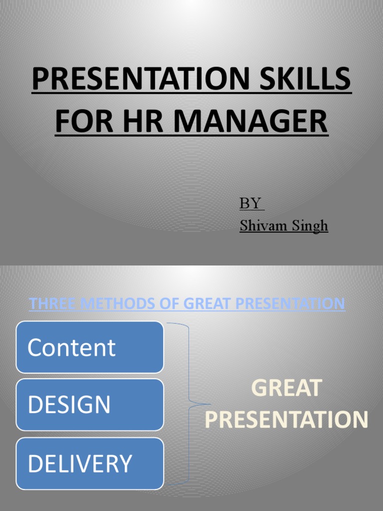 Presentation Skills For HR Manager | PDF | Typefaces | Serif